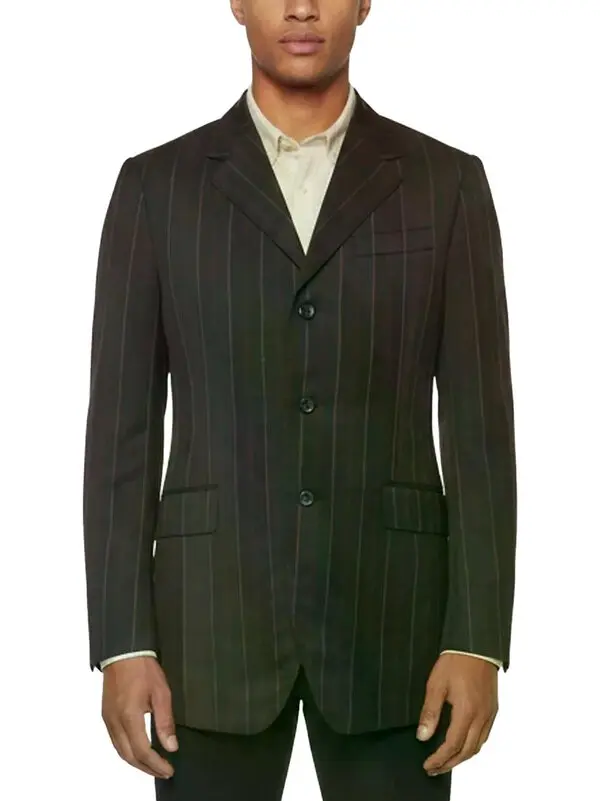 Prada Pinstripe Single-breasted Blazer - Brown
