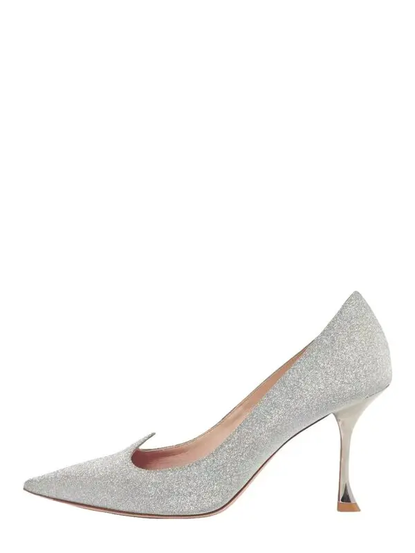 ROGER VIVIER Glitter Heart Pumps - Silver