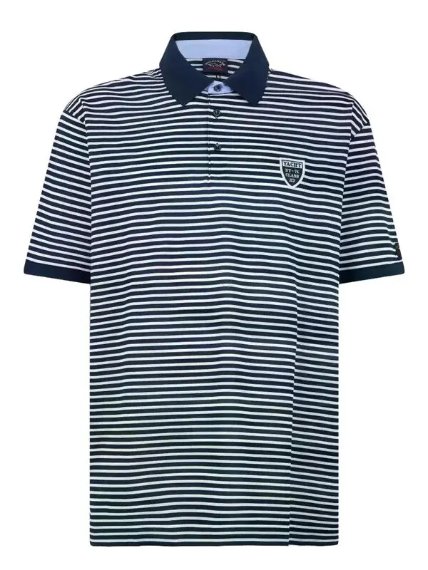 Paul & Shark Striped Short-sleeve Polo Shirt - Blue