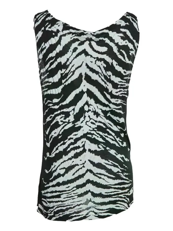 Saint Laurent 2013 Leopard Print Tank Top - Black