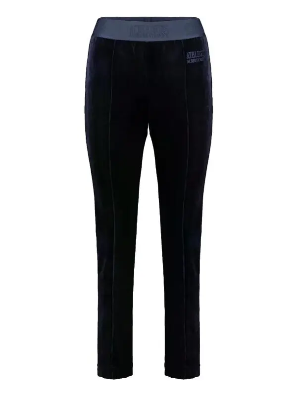 Alberta Ferretti Velvet Effect Track Pants - Blue