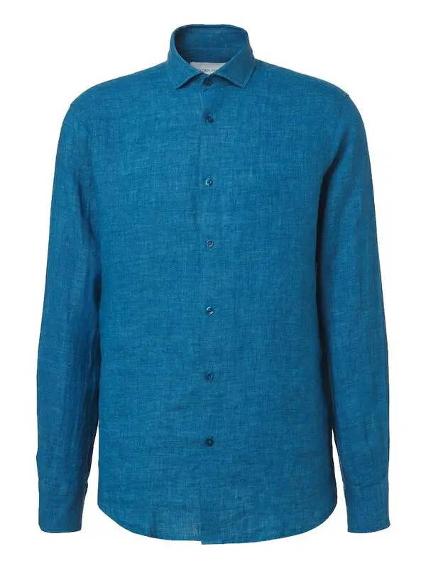 Frescobol Carioca Antonio Linen Shirt - Blue