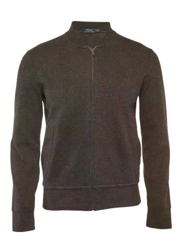 Polo Ralph Lauren Herringbone Zip-up Sweater - Grey