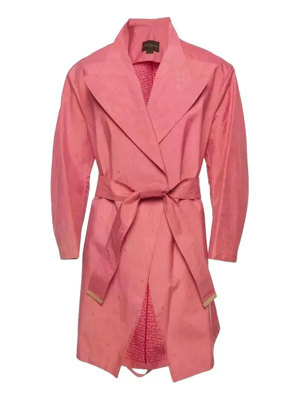 LOUIS VUITTON Belted Wide-lapel Coat - Pink