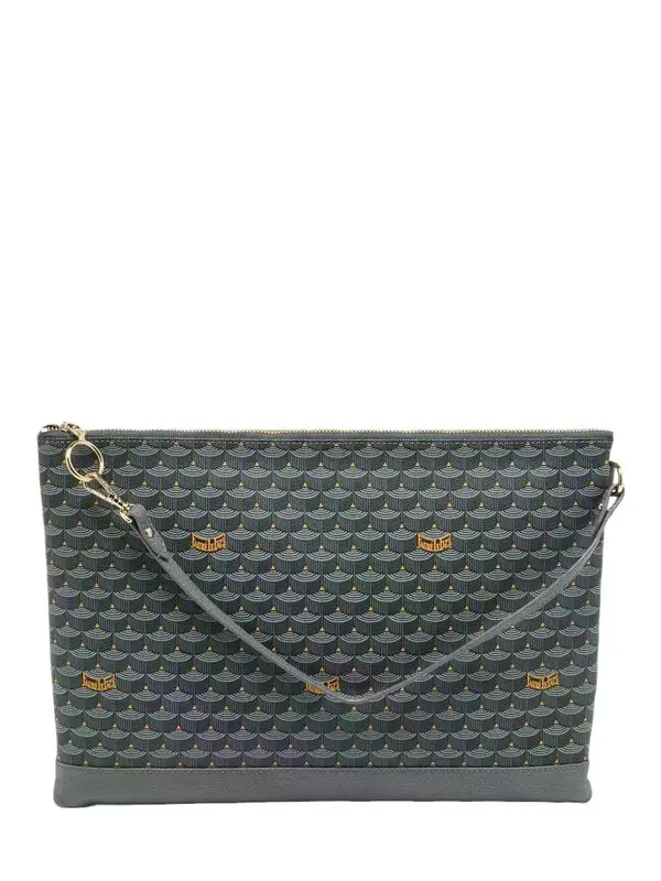 FAURÉ LE PAGE Scale-pattern Clutch Bag - Grey