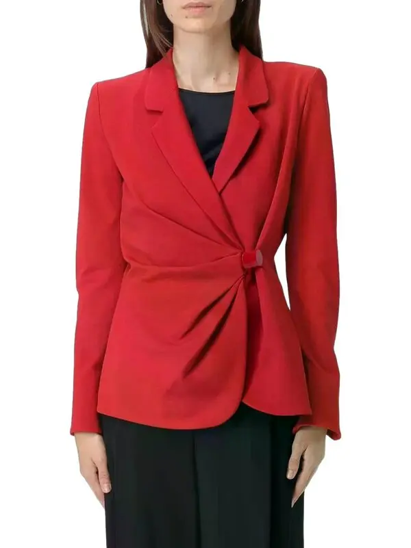 Emporio Armani Draped Single-button Jacket - Red