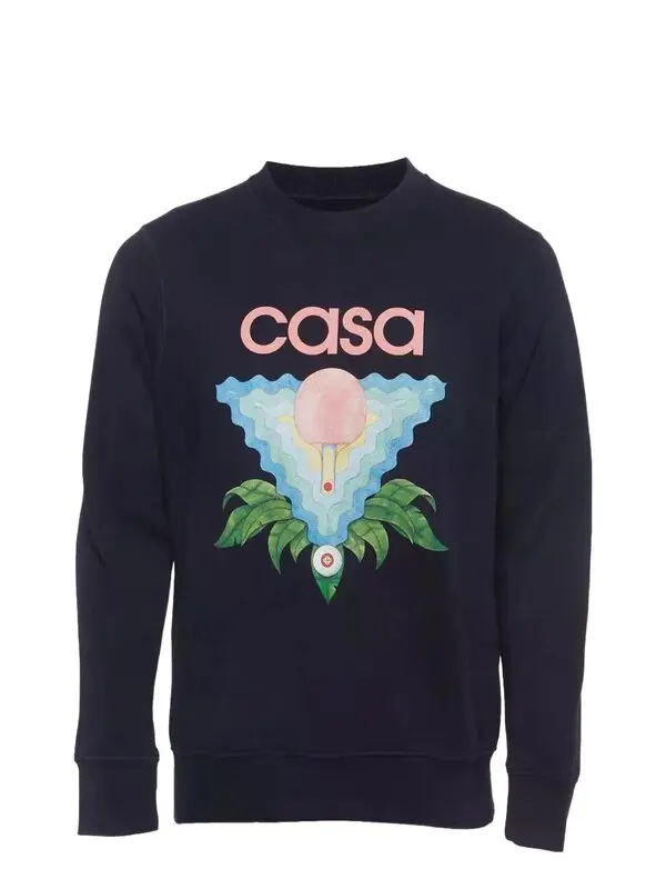Casablanca Graphic Print Sweatshirt - Blue