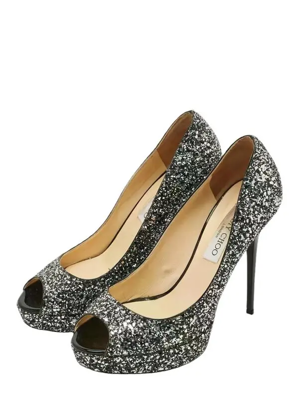 JIMMY CHOO Dahlia Peep-toe Heeled Pumps - Silver