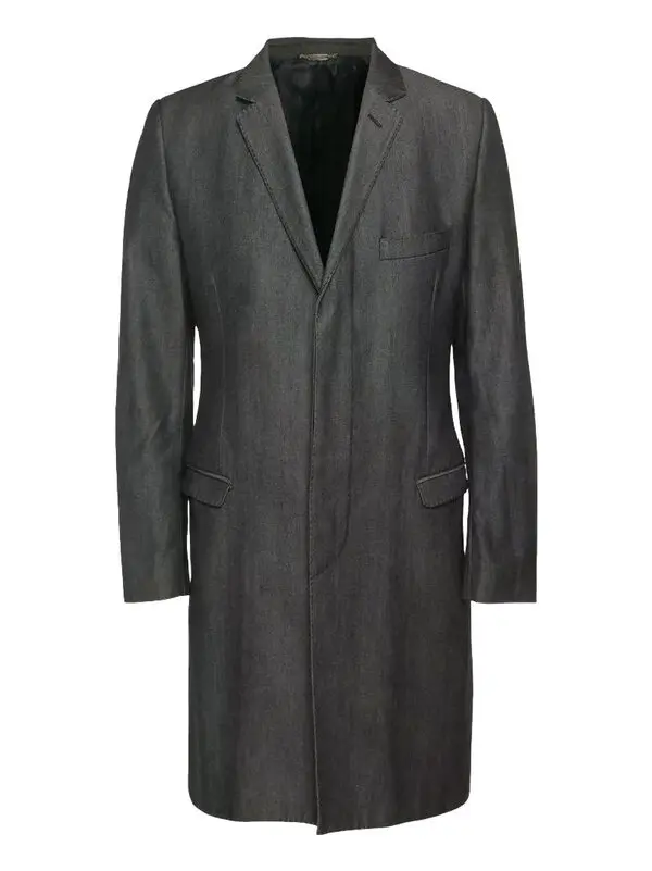 Dolce & Gabbana Denim Long Coat - Black
