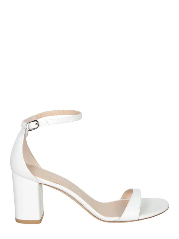 STUART WEITZMAN Ankle Strap Sandal - White