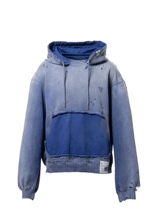 Mihara Yasuhiro Distressed Hoodie - Navy