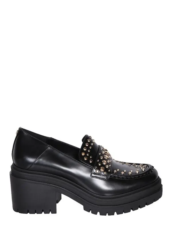 Michael Kors Studded Round-toe Loafers - Black
