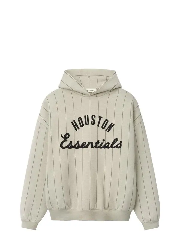 Fear Of God Astros Sport Hoodie Heather Stone With Black Pinstripes - Grey