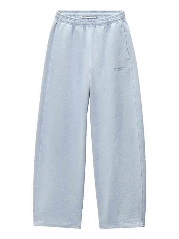 Alexander Wang Crystal Embellished Relaxed Fit Sweatpants - Blue