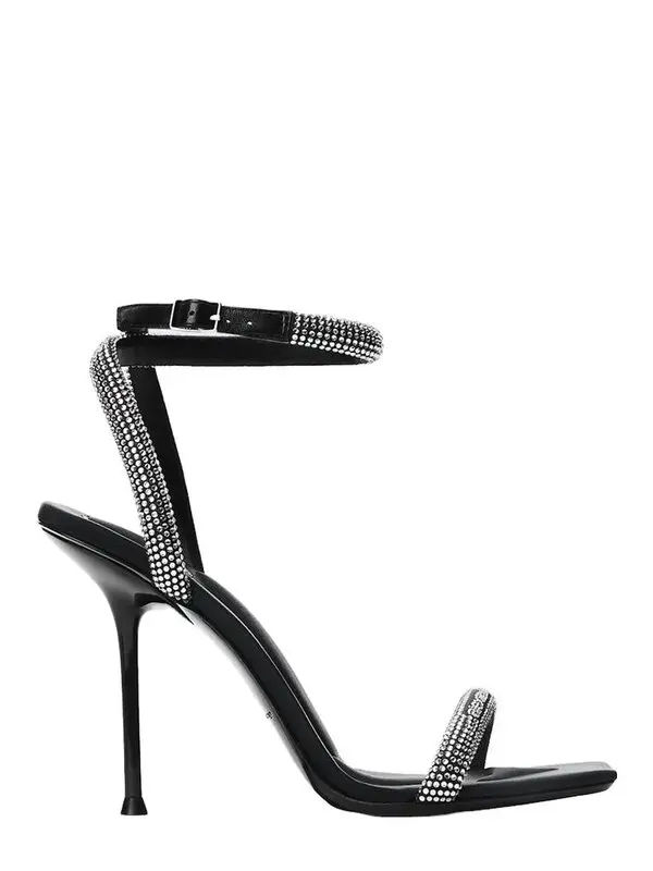 Alexander Wang Julie Crystal Ankle Strap Sandal - Black