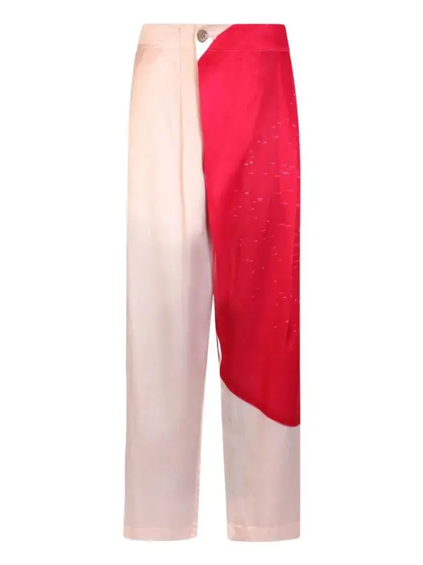 Issey Miyake Cropped Trousers - Red