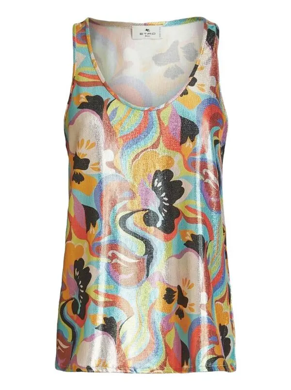 Etro Sleeveless Scoop Neck Top - Multicolor
