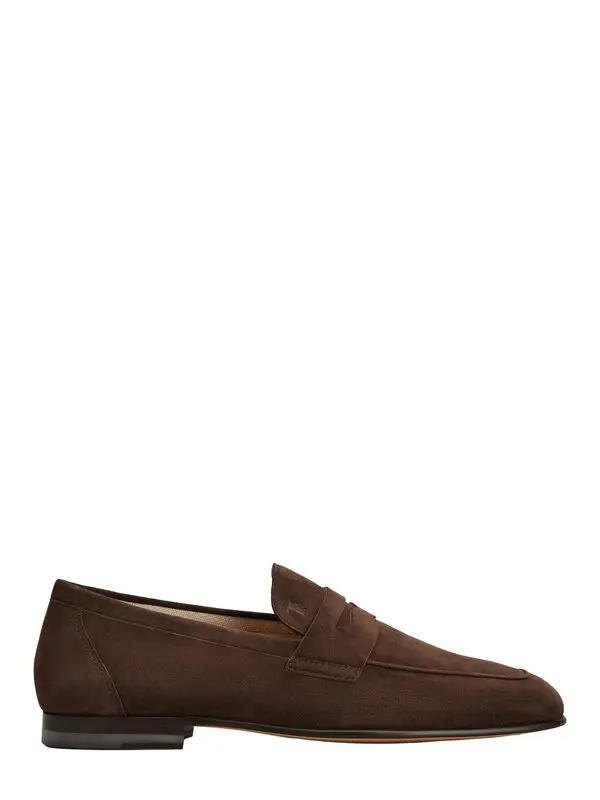 TOD'S Pashmy Suede Loafers - Brown