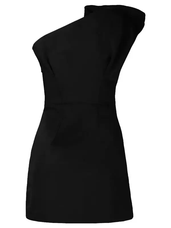 Acler Lugini Flower-appliqué Mini Dress - Black