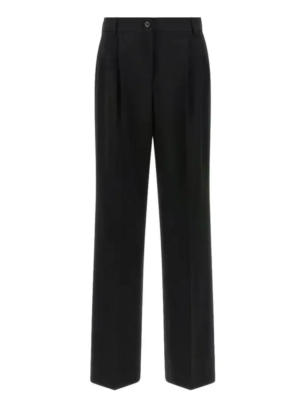 Dolce & Gabbana Double-pleat Flared Trousers - Black