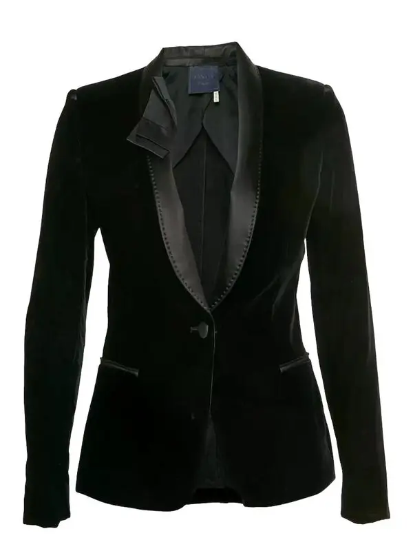 LANVIN Velvet Shawl Collar Blazer - Black