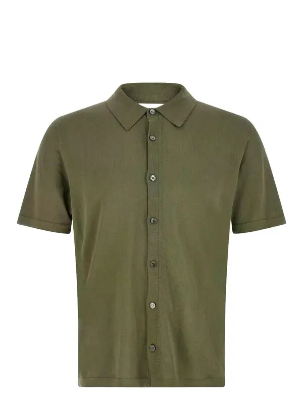 ROBERTO COLLINA Knitted Cotton Shirt - Green