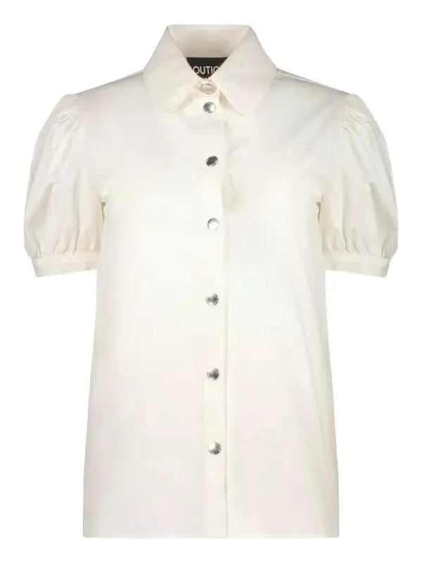 Moschino White Puff Sleeve Shirt - Neutrals