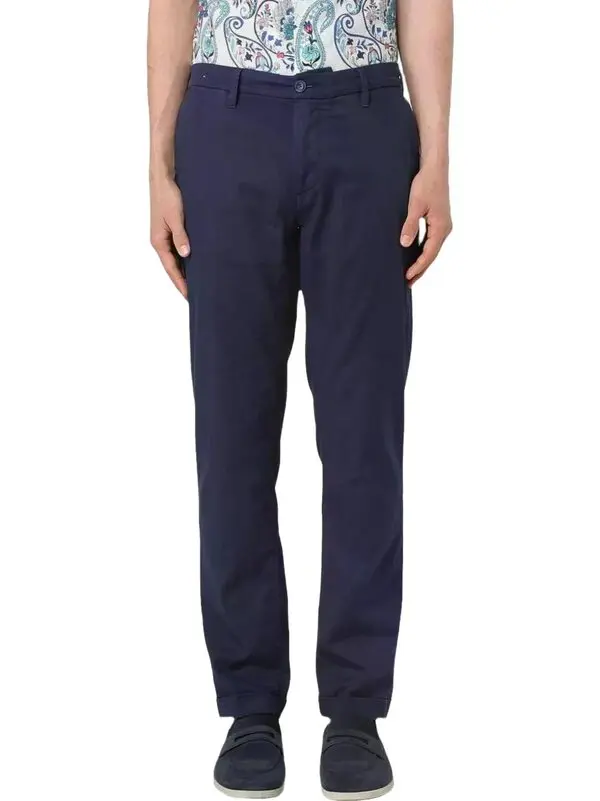 RE-HASH Logo-patch Chino Trousers - Blue