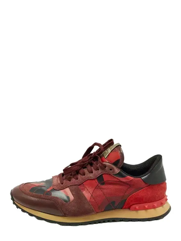 Valentino Garavani Rockrunner Camouflage Sneakers - Red