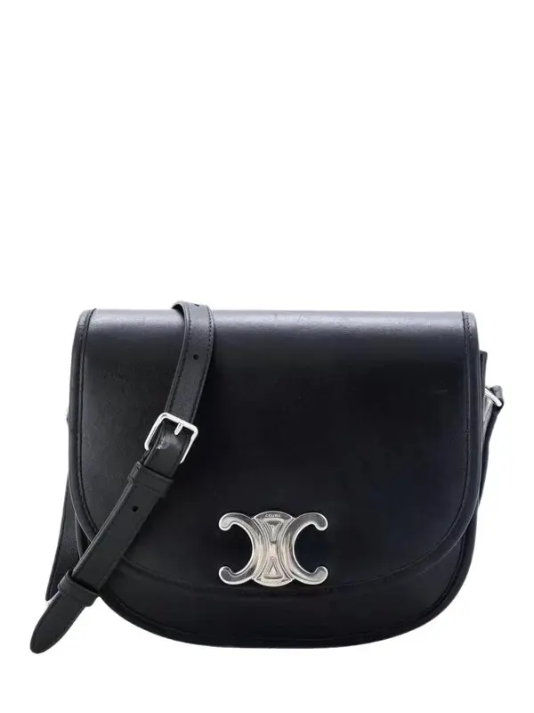Celine Besace Triomphe Shoulder Bag - Black
