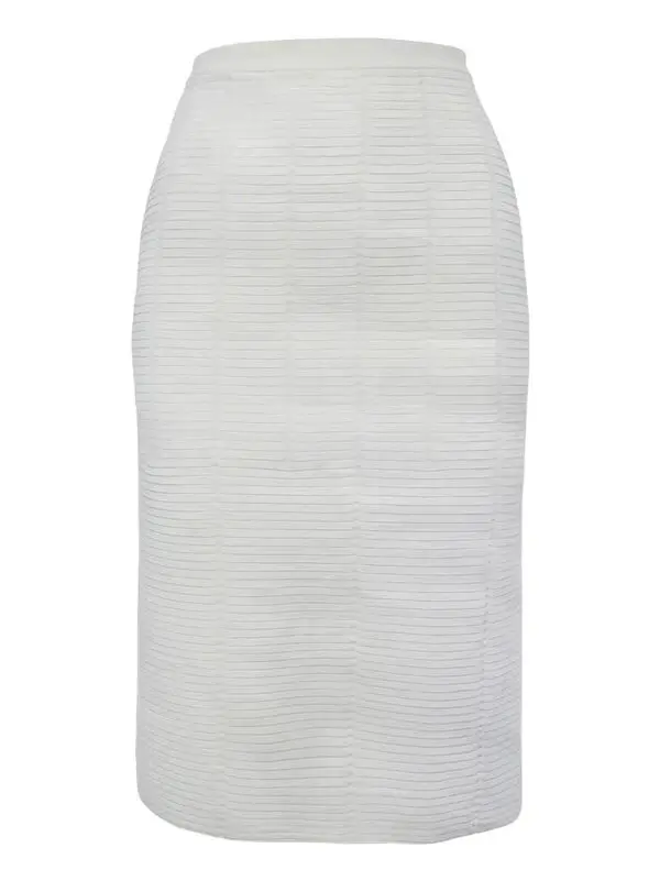 Giorgio Armani Rib-knit Pencil Mini Skirt - Neutrals