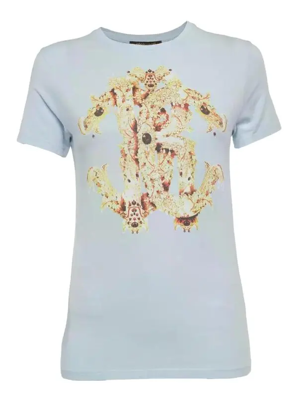 Roberto Cavalli Graphic Print T-shirt - Blue