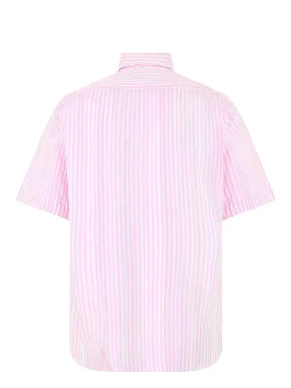 Paul & Shark Vertical-stripe Short-sleeve Shirt - Pink