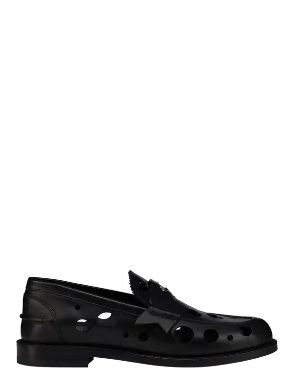 CHRISTIAN LOUBOUTIN The Plato Dots Leather Loafers - Black
