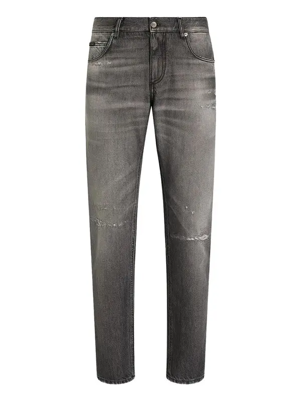 Dolce & Gabbana Regular Fit Denim Jeans - Grey