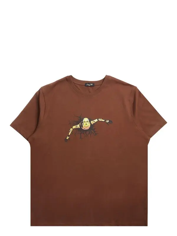 DIME Graphic Print T-shirt - Brown