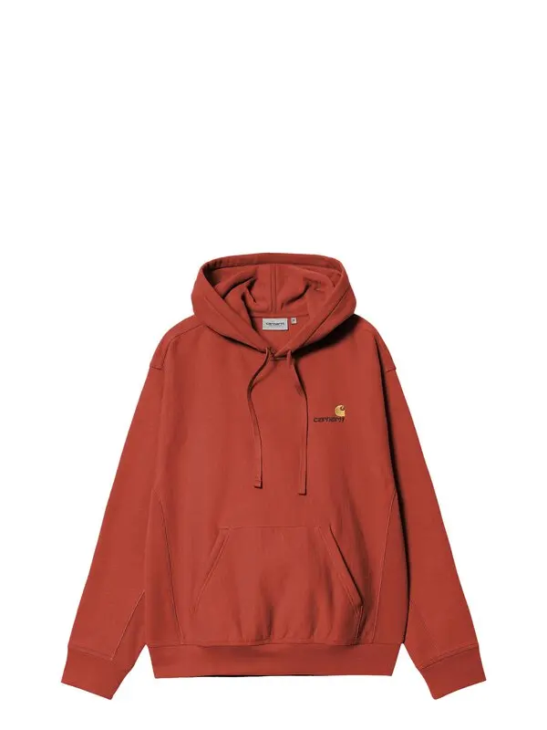Carhartt Work In Progress American Script Hooded Sweatshirt - Red
