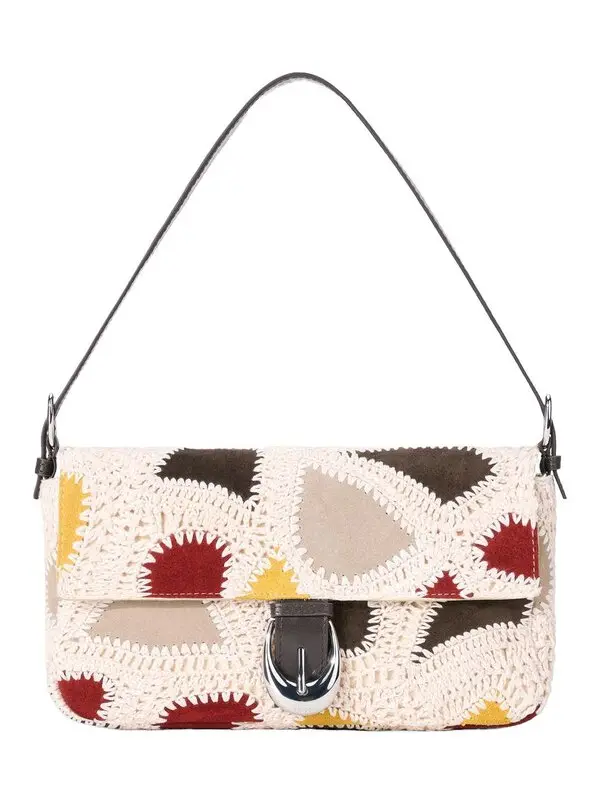 Staud Harlow Shoulder Bag - Suede Patchwork