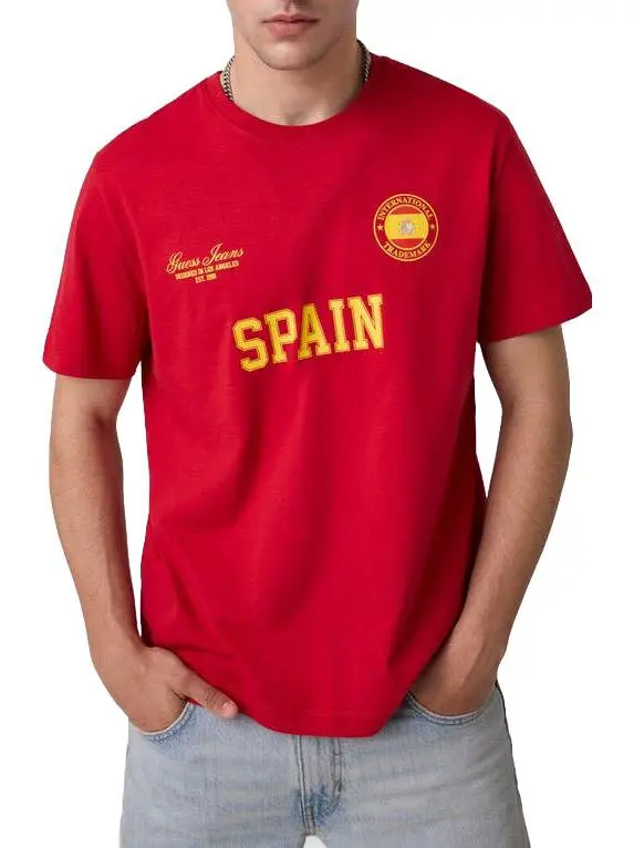Guess Gj Regular Fit World Cup T-shirt - Spain