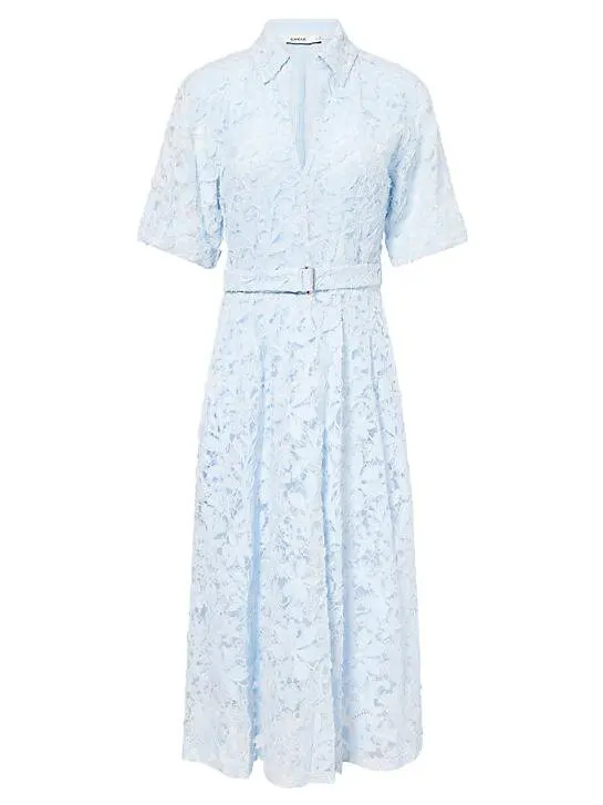 Simkhai Deanna Embroidered Cotton Midi Dress - Celeste Multi