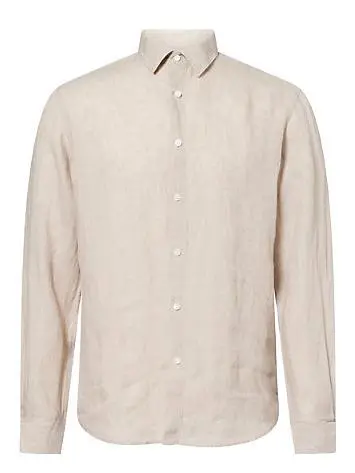 Sunspel Regular-fit Long-sleeve Linen Shirt - Hazelwood
