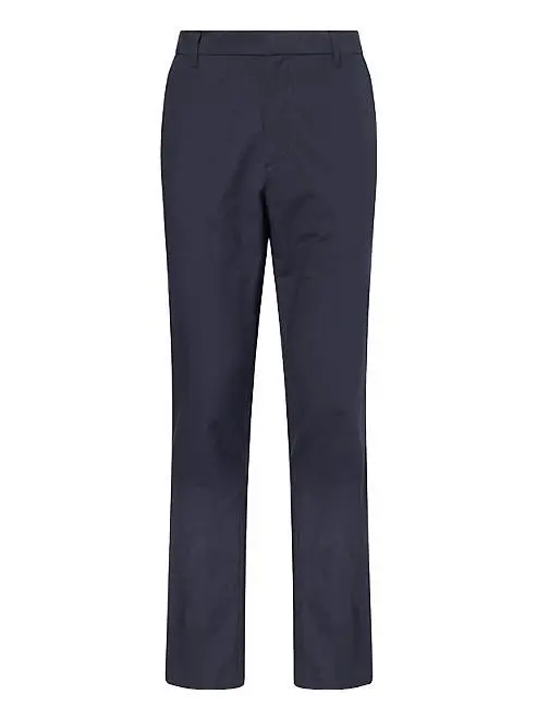 Sunspel Straight-leg Cotton Poplin Trousers - Navy