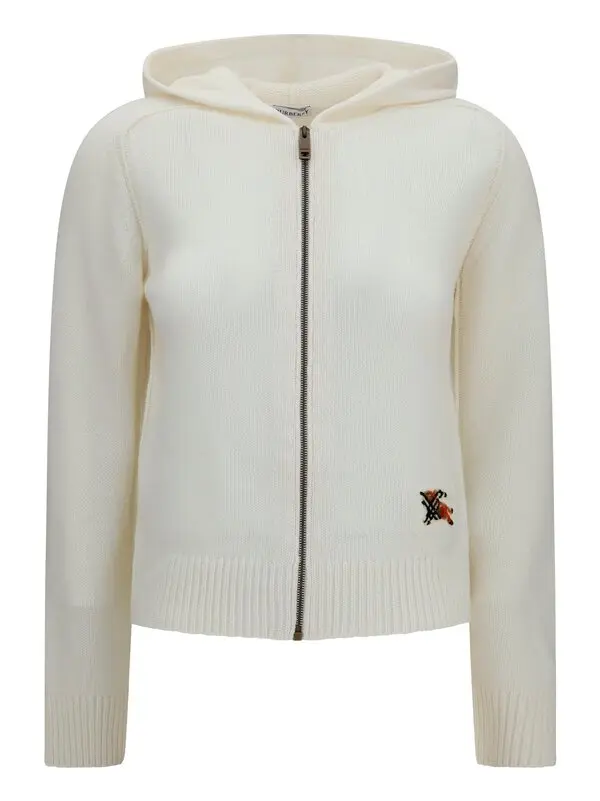 Burberry Wool Hooded Cardigan - Multicolor