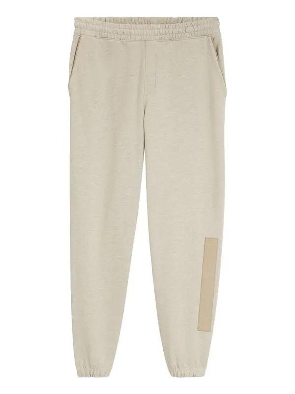Hugo Relaxed-fit Sweatpants In Cotton With Logo Trim - Light Beige