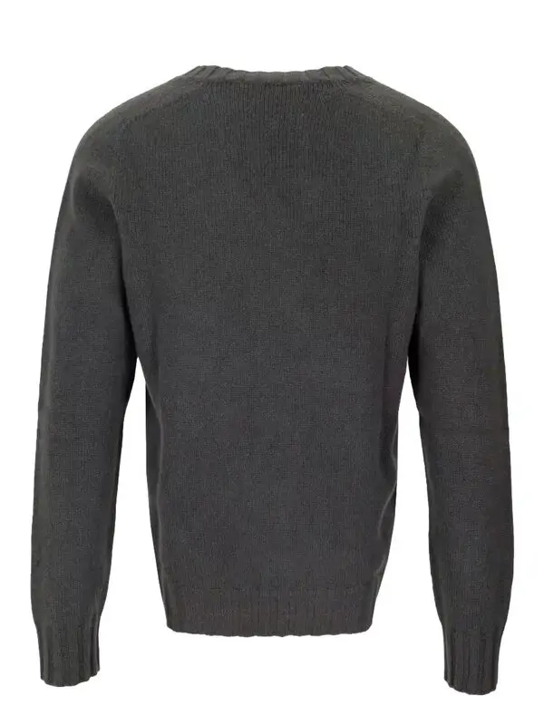 LA ROSE V-neck Knitted Sweater - Grey