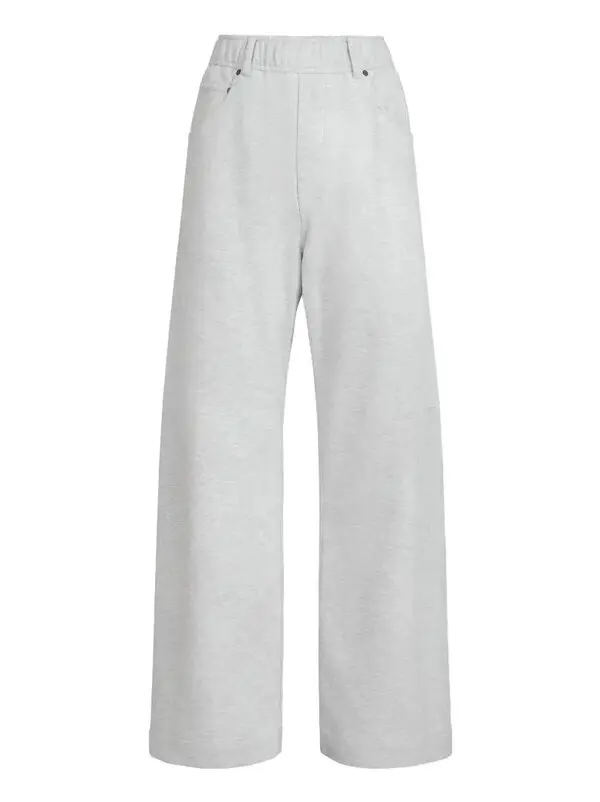 Brunello Cucinelli Smooth French-terry Pull-up Trousers - Grey