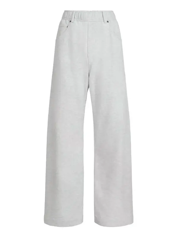 Brunello Cucinelli Smooth French-terry Pull-up Trousers - Grey