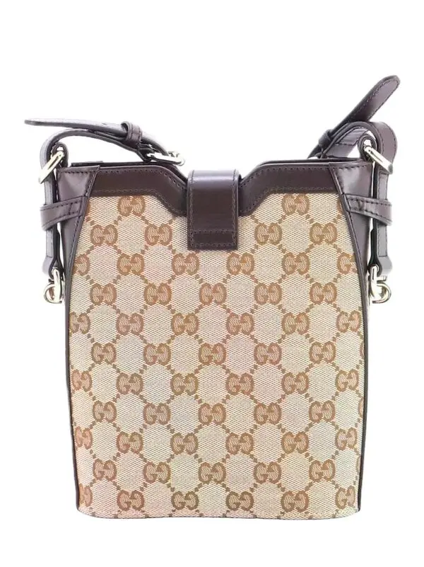Gucci Gg Canvas Mini Bucket Bag - Brown