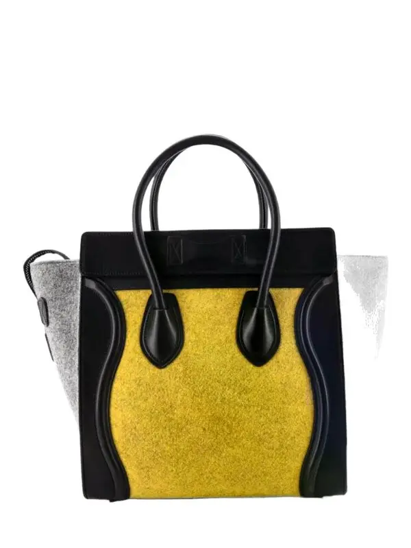 Celine Tricolor Luggage Micro Tote Bag - Black