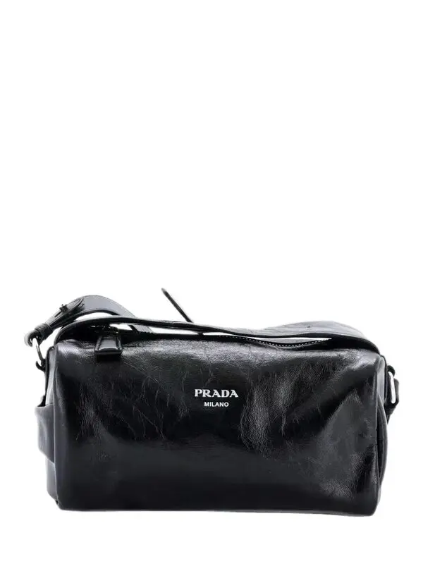 Prada Convertible Top Zip Shoulder Bag - Black